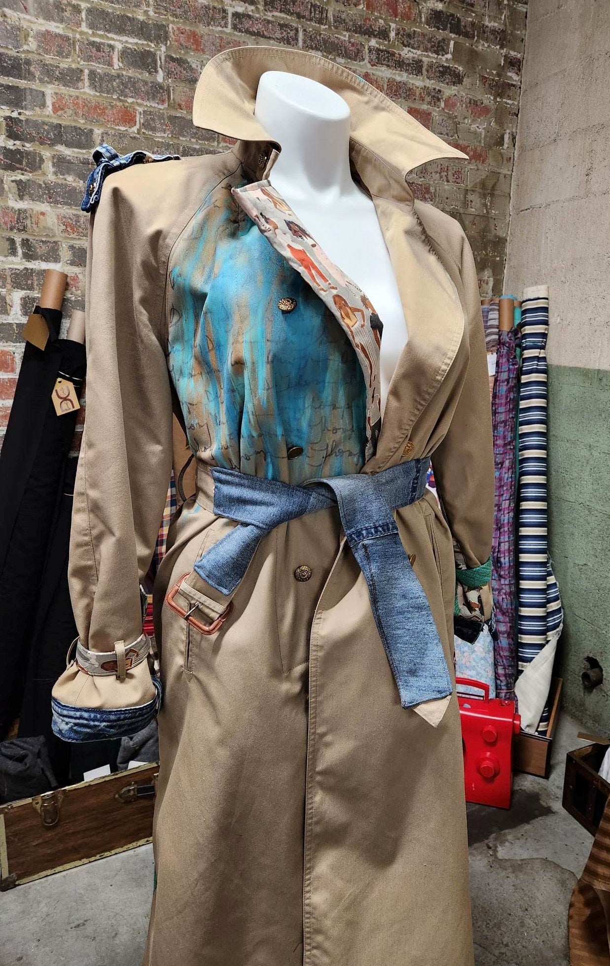 Decinstructed Trench Coat, size 14/16 | Dru Christine Fabrics & Design